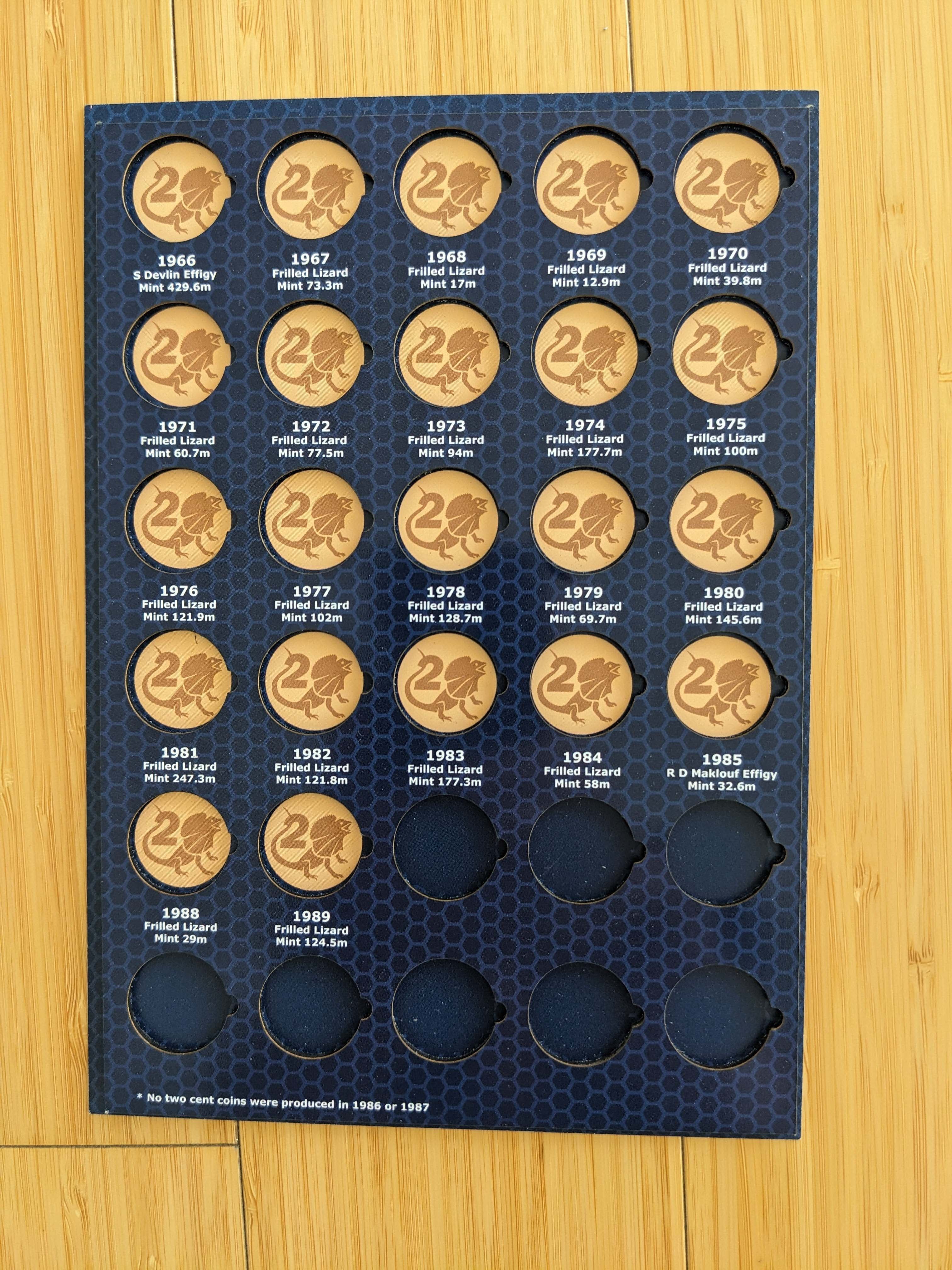 w2cv1s Two Cent 2c Coin Album SLEEVE (NO COINS INCLUDED) | Australian ...
