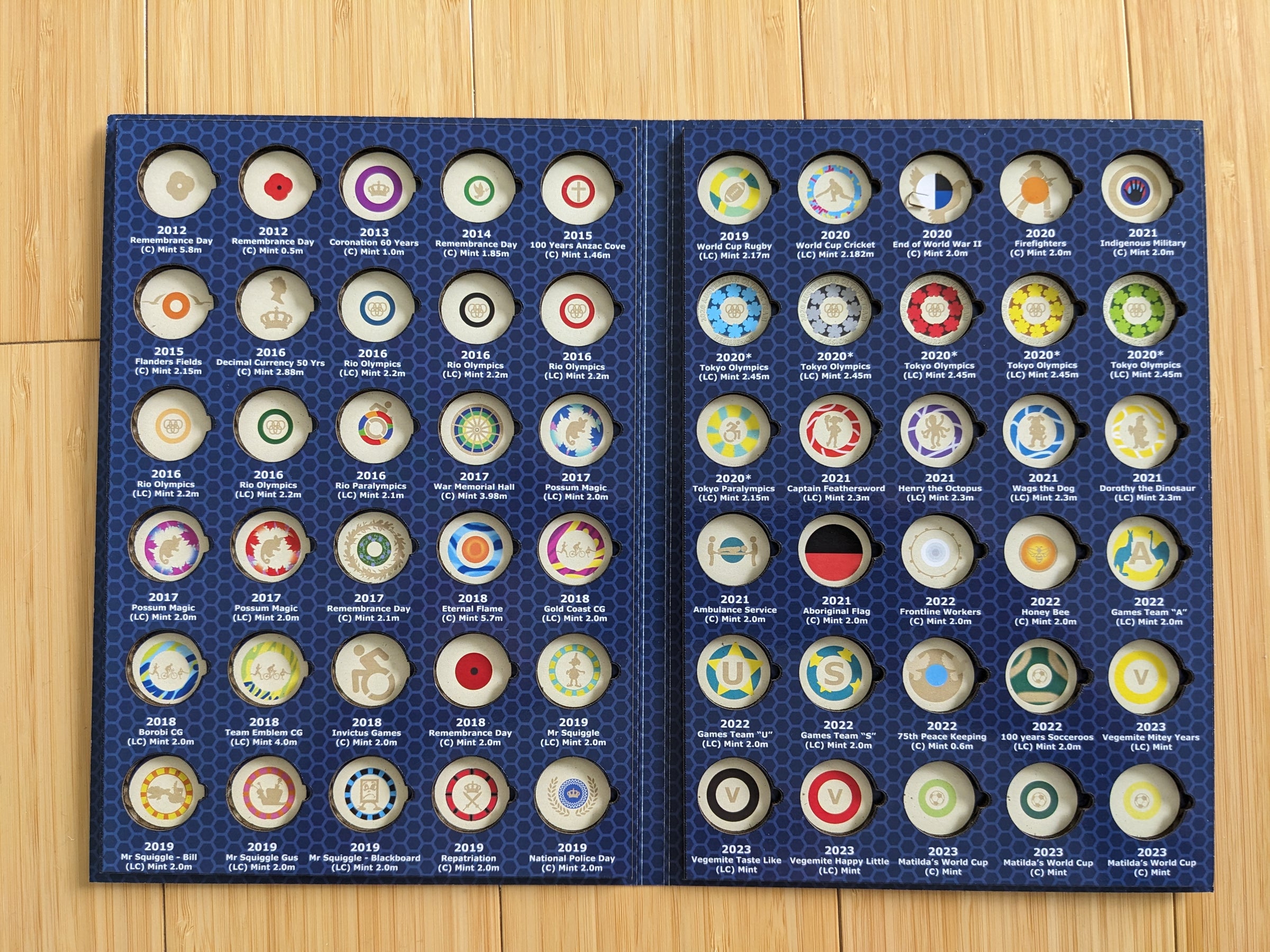 Australian Two Dollar Coloured Coin Album Folder | Australian Coin Album